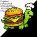 Cute Turtle Burger Chef PNG, Funny Animal Fast Food Clipart for Kids ...