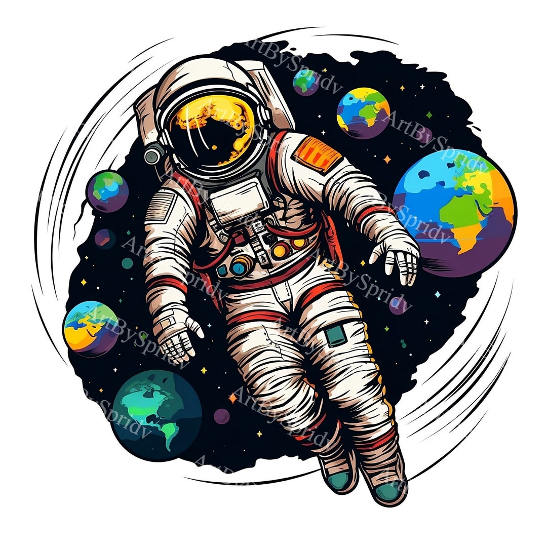 Space Astronaut Floating PNG Clipart, Vibrant Astronaut PNG With ...
