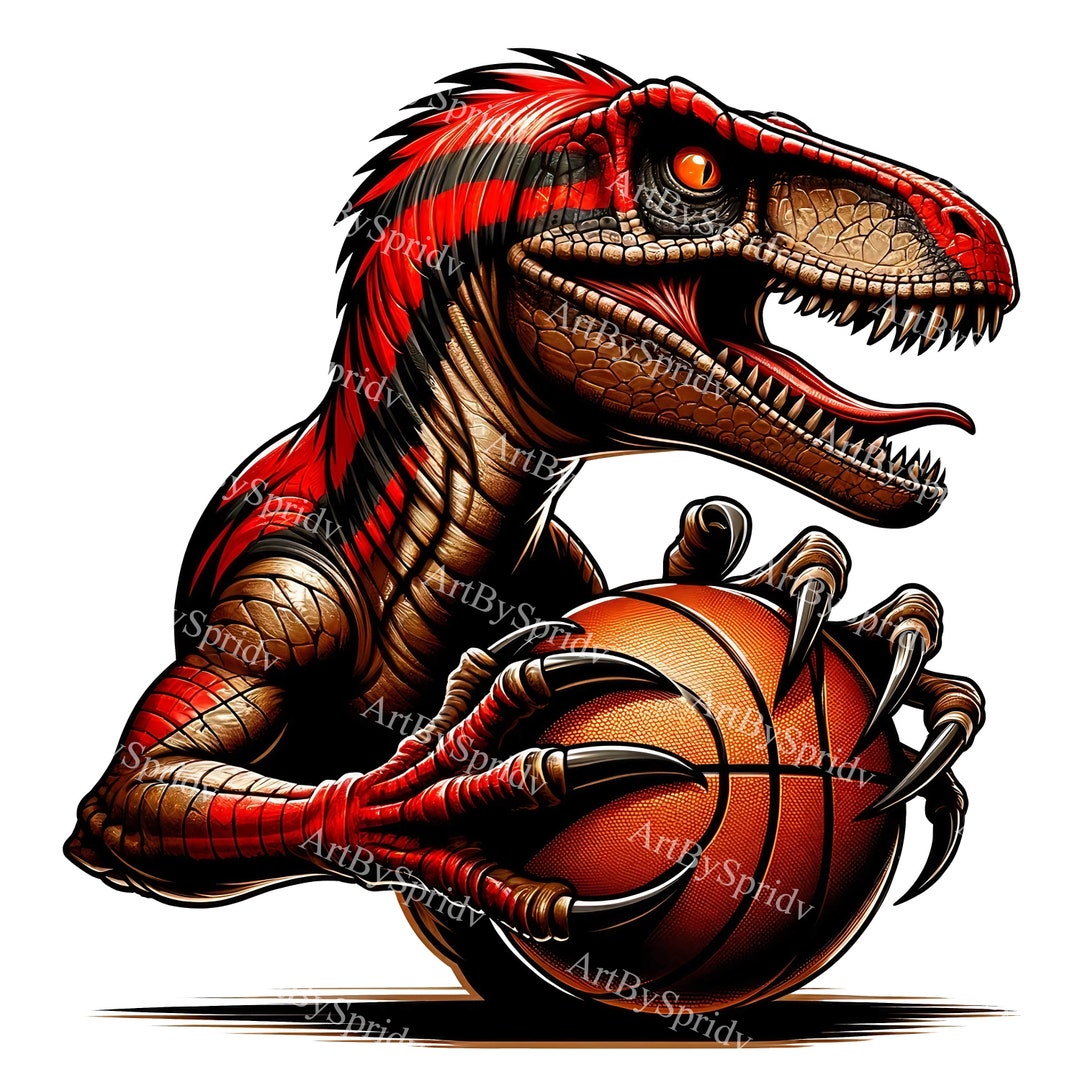 Dinosaur Basketball Player Clipart | Transparent PNG Velociraptor ...