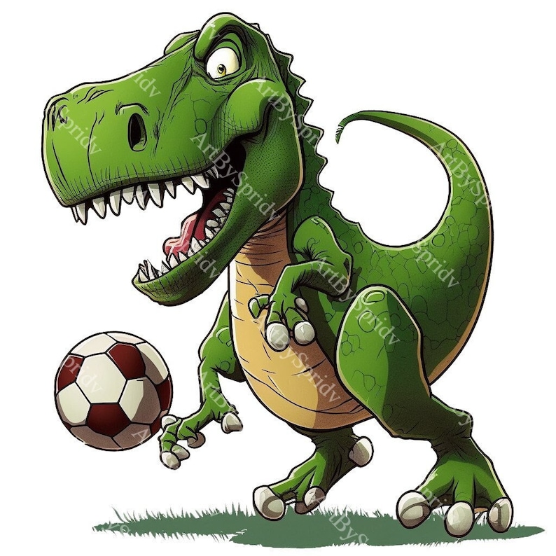 Cute Football T-rex Dinosaur Clipart,transparent PNG Clip Art,digital ...
