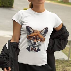 Cute Fox With Glasses&tuxedotransparent PNG Animal Clipart,adult/kids ...