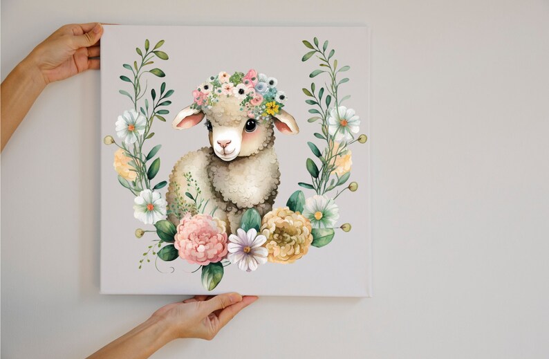 Cute Floral Sheep PNG Transparent Farm Flower Animal Clipart - Etsy