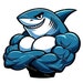 Muscular Shark Clipart PNG, Printable Sublimation Design for Shirts ...