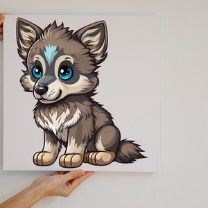 Cartoon Wolf Pup PNG Clipart - Transparent Clip Art for T-shirt, Mug ...