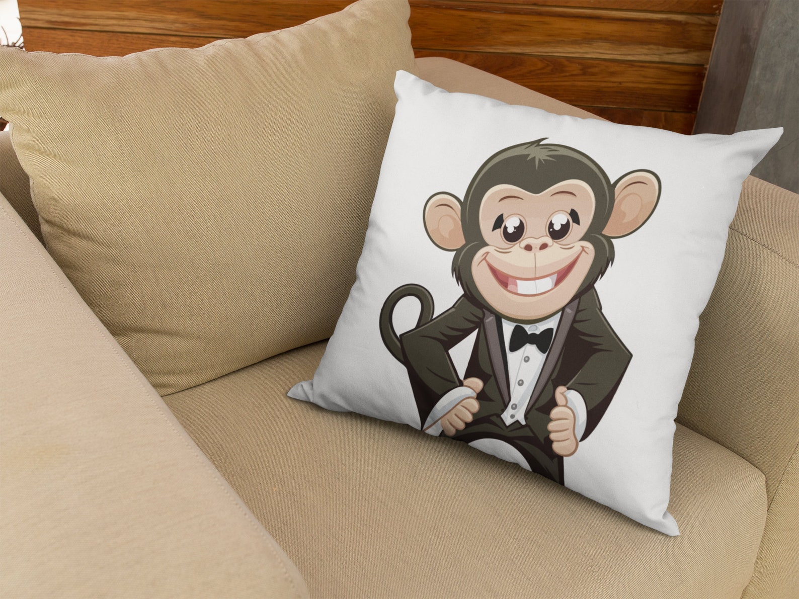 Cheerful Cartoon Monkey Clipart - Transparent PNG, Charming Chimp With ...