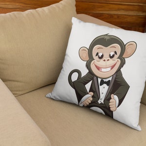 Cheerful Cartoon Monkey Clipart - Transparent PNG, Charming Chimp With ...