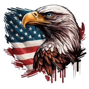 USA Patriotic Eagle Flag PNG Transparent Clipart Abstact Design ...