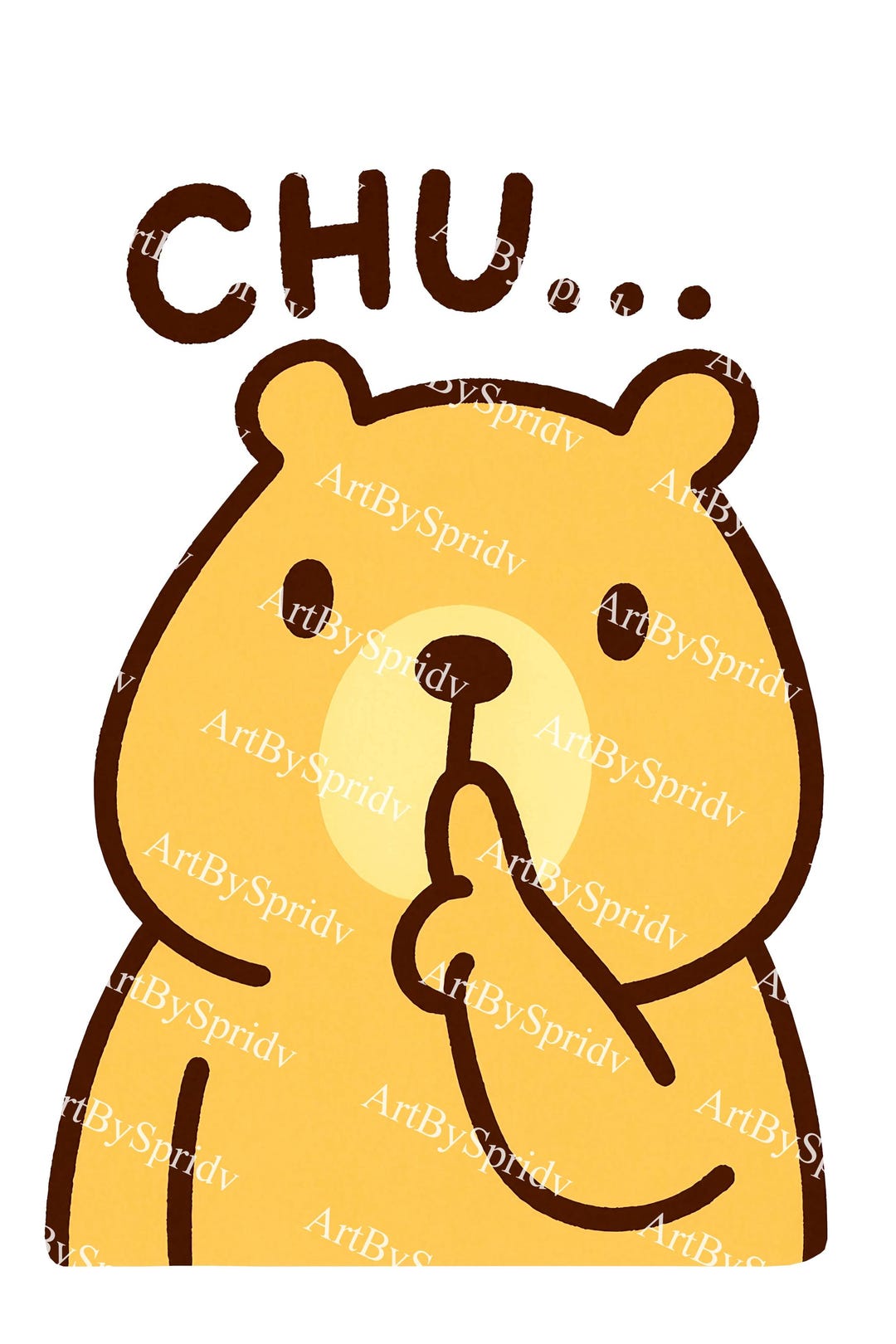 Shh Bear Clipart Transparent PNG | Cute Shushing Bear Illustration With ...