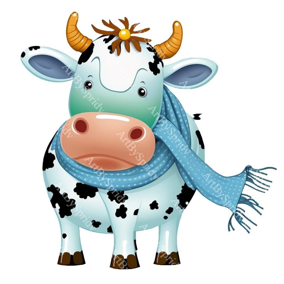 Cute Floral Cow PNG, Transparent Farm Flower Animal Clipart, Kids ...