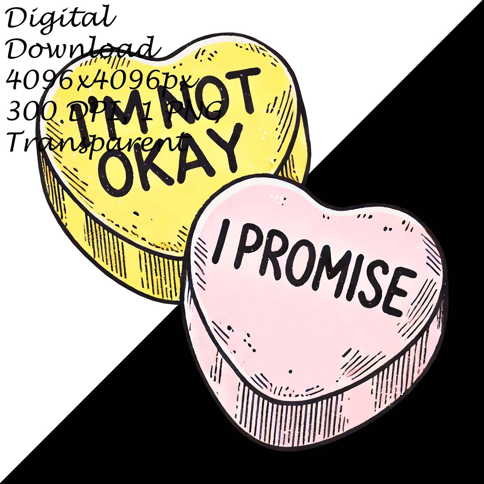 Anti-valentine Candy Hearts Clipart Transparent PNG, Funny Conversation ...