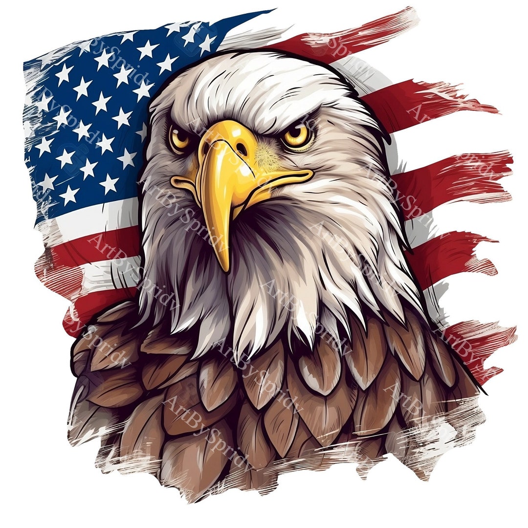 4th of July USA Patriotic Eagle Flag PNG, Transparent Clipart Abstact ...