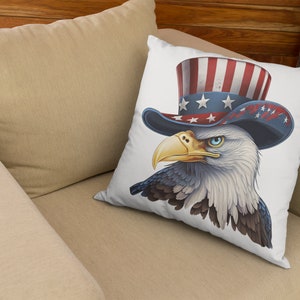 Patriotic Bald Eagle With Stars&stripes Hat PNG Clipart,american Symbol ...