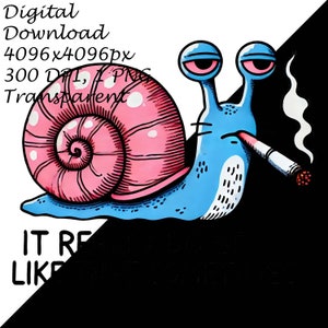Quirky Snail With Pink Shell Smoking Download PNG Clipart,funny Cartoon ...