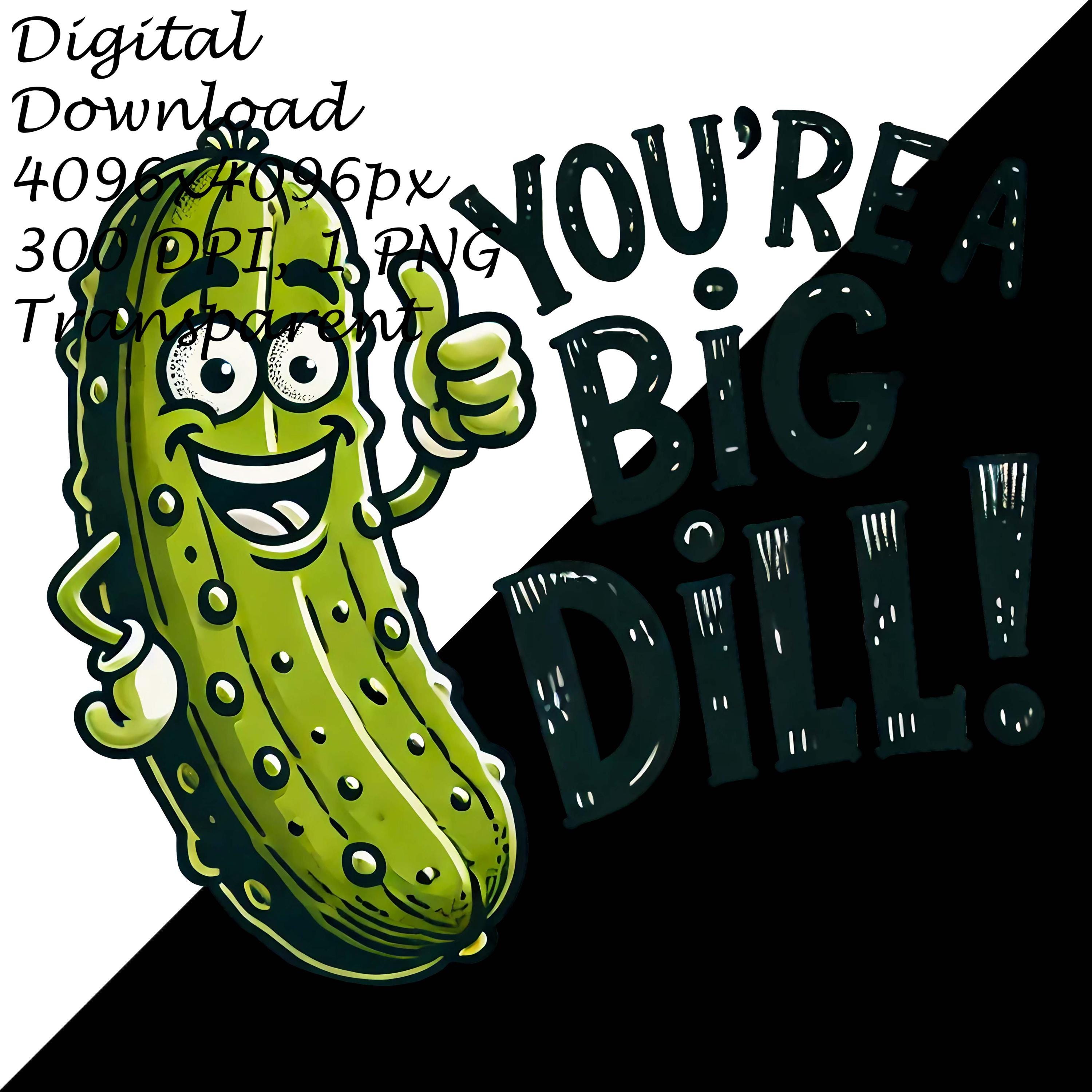 Pickle Cartoon PNG Clipart - You're a Big Dill-transparent Clip Art for ...