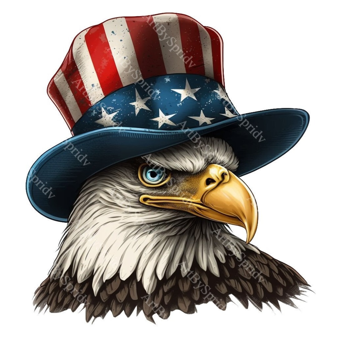 USA Patriotic Eagle Flag Hat PNG Transparent Clipart Abstact Design ...