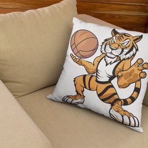 Tiger With Basketball Ball PNG Clipart, Transparent Kids/adults Animal ...