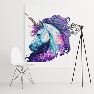 Galactic Unicorn Clipart Transparent PNG, Fantasy Space Unicorn With ...