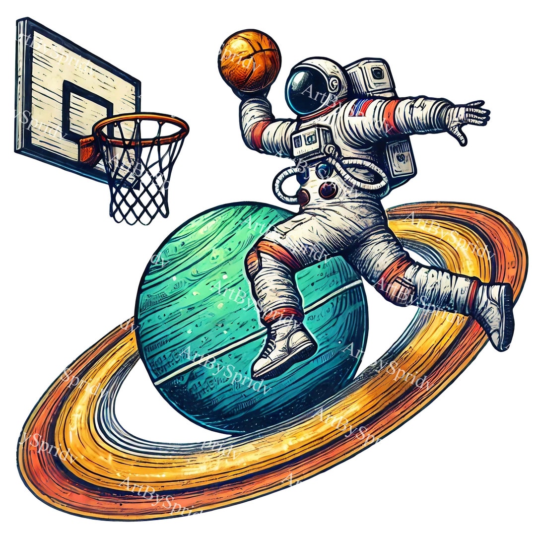 Astronaut Basketball Download PNG Clipart, Space Sports Clip Art ...