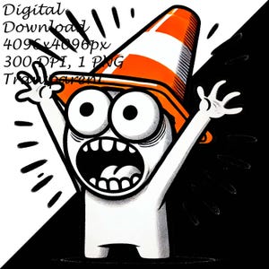 Funny Traffic Cone Character Clipart,screaming Cartoon Transparent Png ...