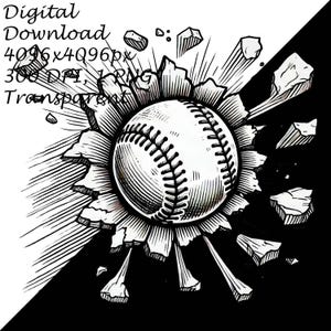 Dynamic Baseball PNG Clipart, Sports 3D Baseball Crashing Through Wall ...