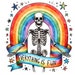 Rainbow Skeleton Clipart | Whimsical Skeletal Anatomy Illustration ...