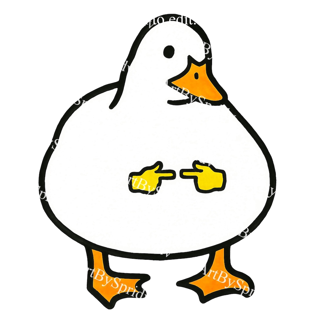Funny Duck Meme PNG - Chubby Duck Hand Clipart, Transparent Background ...