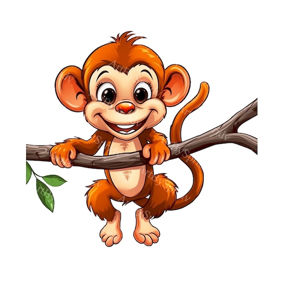 Clipart Of Monkeys In Trees