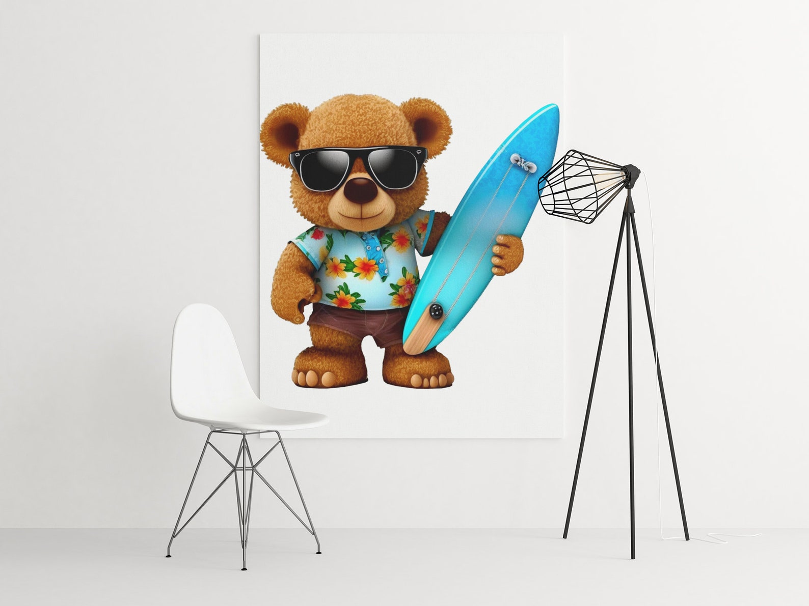 Cute Beach Teddy Bear Surfboard PNG Clip Art-transparent Sunglasses ...