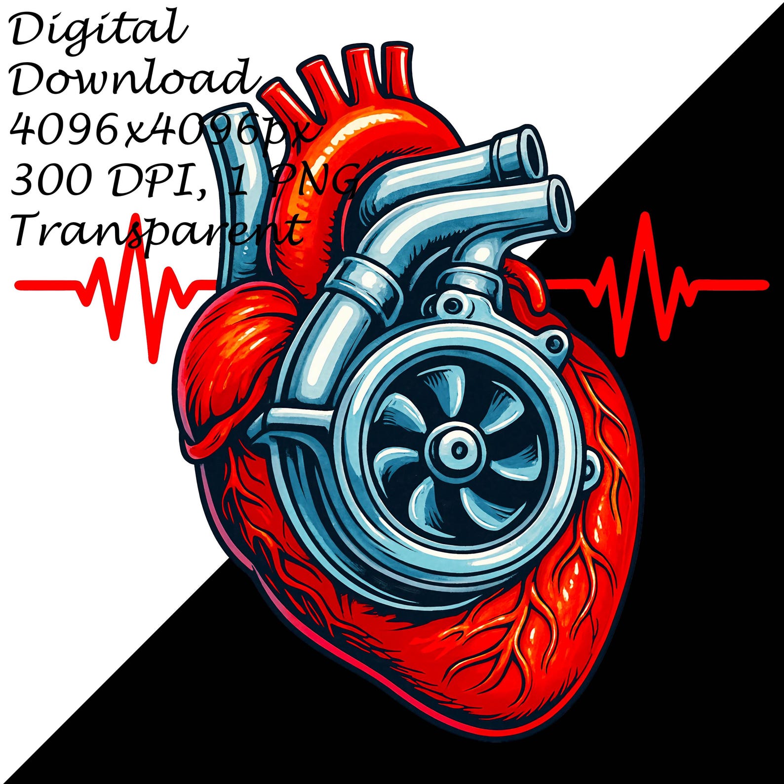 Turbo Engine Heart PNG Clipart - Anatomical Heart With Turbocharger ...