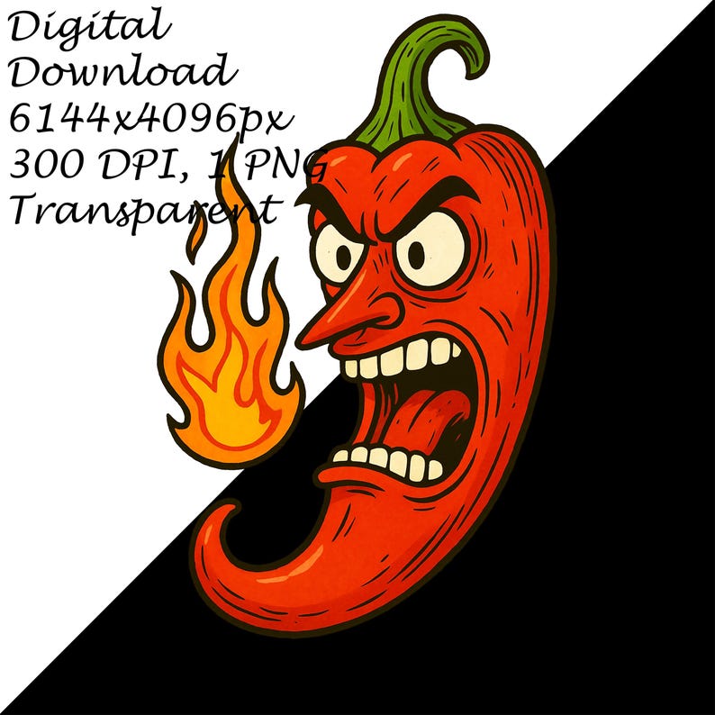 Angry Chili Pepper PNG Clipart, Spicy Cartoon Hot Pepper Breathing Fire ...