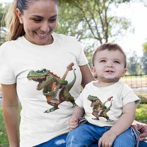 T-rex Dinosaur With Guitar Clipart,transparent PNG Clip Art,digital ...