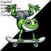 Adorable Handstand Frog on Skateboard PNG Clipart | Fun & Whimsical ...