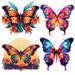 Bright Butterfly and Floral Sunset Clipart Set PNG, Vibrant Nature ...