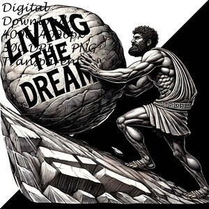 Living the Dream Clipart Transparent PNG | Sisyphus Humor Illustration ...