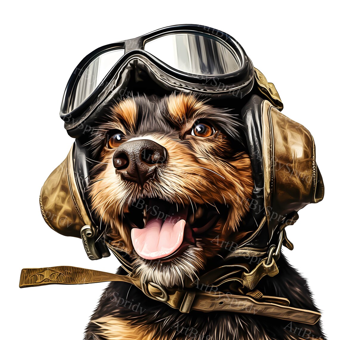 Adorable Dog With Pilot Cap & Goggles Transparent PNG Clipart, T-shirt ...