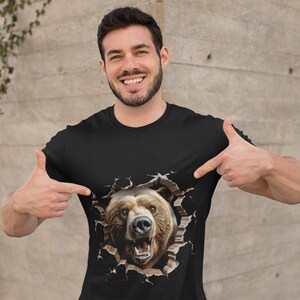 Powerful 3D Realistic Bear Breaking Through Wall PNG Clipart, Wild ...