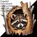 Adorable Raccoon Digital Clipart Cute Woodland Animal PNG for ...