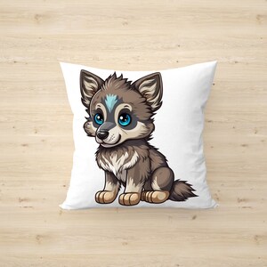 Cartoon Wolf Pup PNG Clipart - Transparent Clip Art for T-shirt, Mug ...