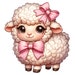 Adorable Fluffy Sheep Clipart | Cute Farm Animal PNG | Kids Room Decor ...