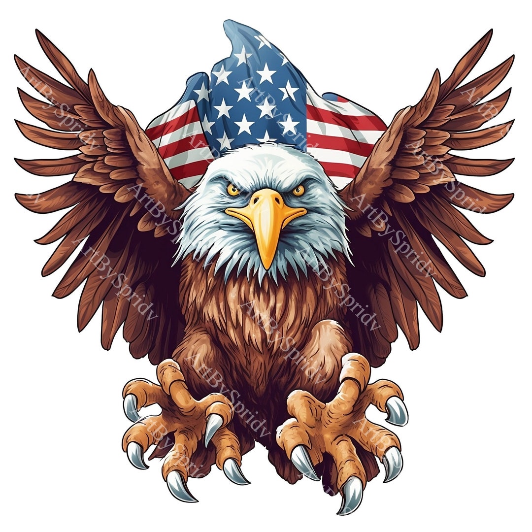 USA Patriotic Eagle Flag PNG Transparent Clipart Abstact Design ...