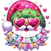 Glitter Santa Clipart PNG, Sparkly Christmas Digital Art, Cute Festive ...