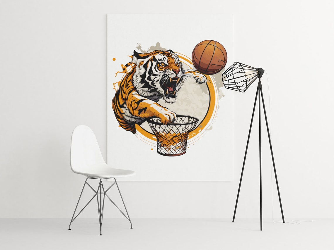 Dynamic Tiger Dunking Basketball Transparent Download PNG Clipart ...