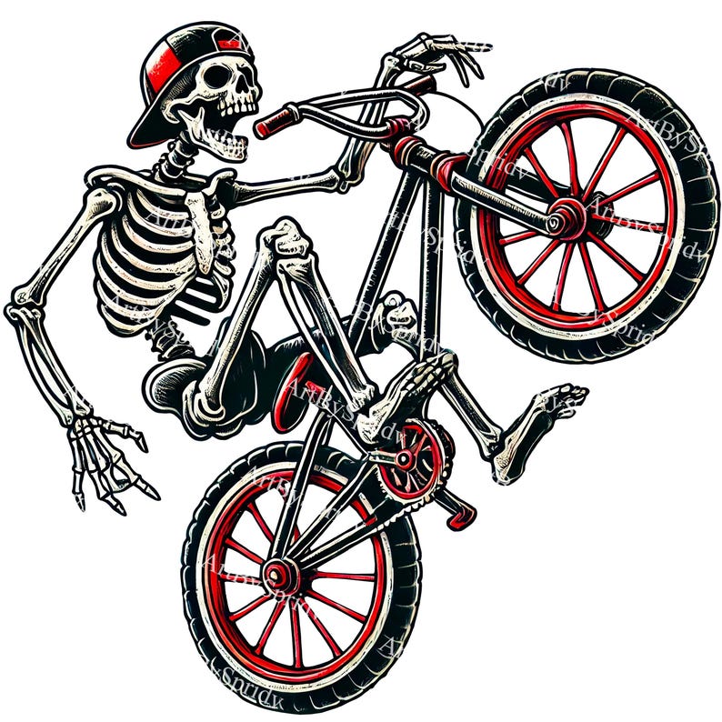 Skeleton Riding Bicycle PNG Clipart, Skeleton Doing Wheelie, Cool ...