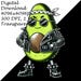 Cool Avocado PNG Clipart in Leather Jacket With Sunglasses,rock N Roll ...