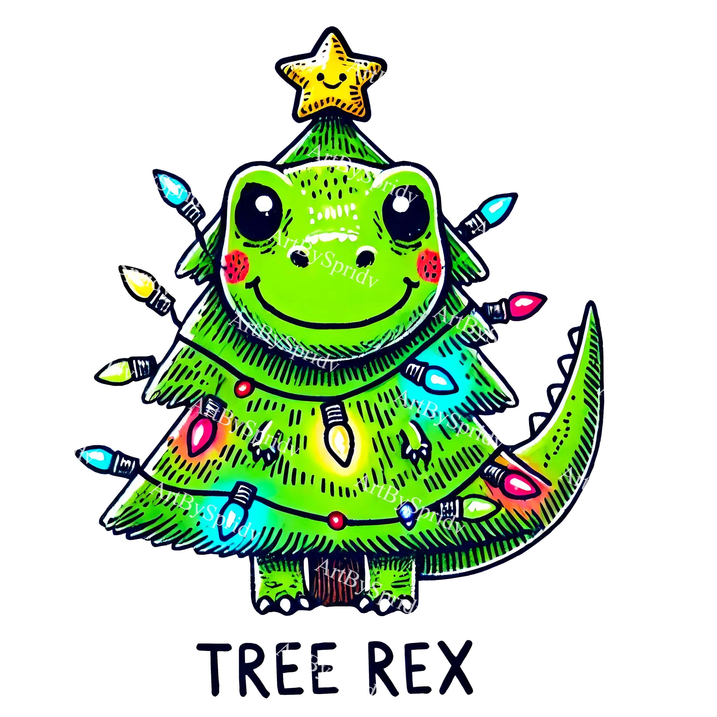 Tree Rex Dinosaur Christmas PNG Clipart, Cute Xmas Holiday Dino as ...
