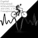 Ink-style Bicycle Rider on ECG Pulse Line Clipart - Heartbeat Cycling ...
