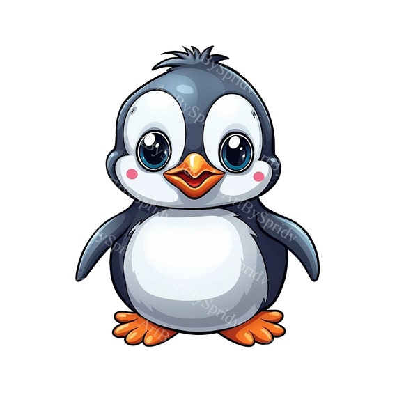 Cute Animated Baby Penguin