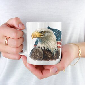 Patriotic Bald Eagle With American Flag PNG Clipart, USA Freedom Symbol ...