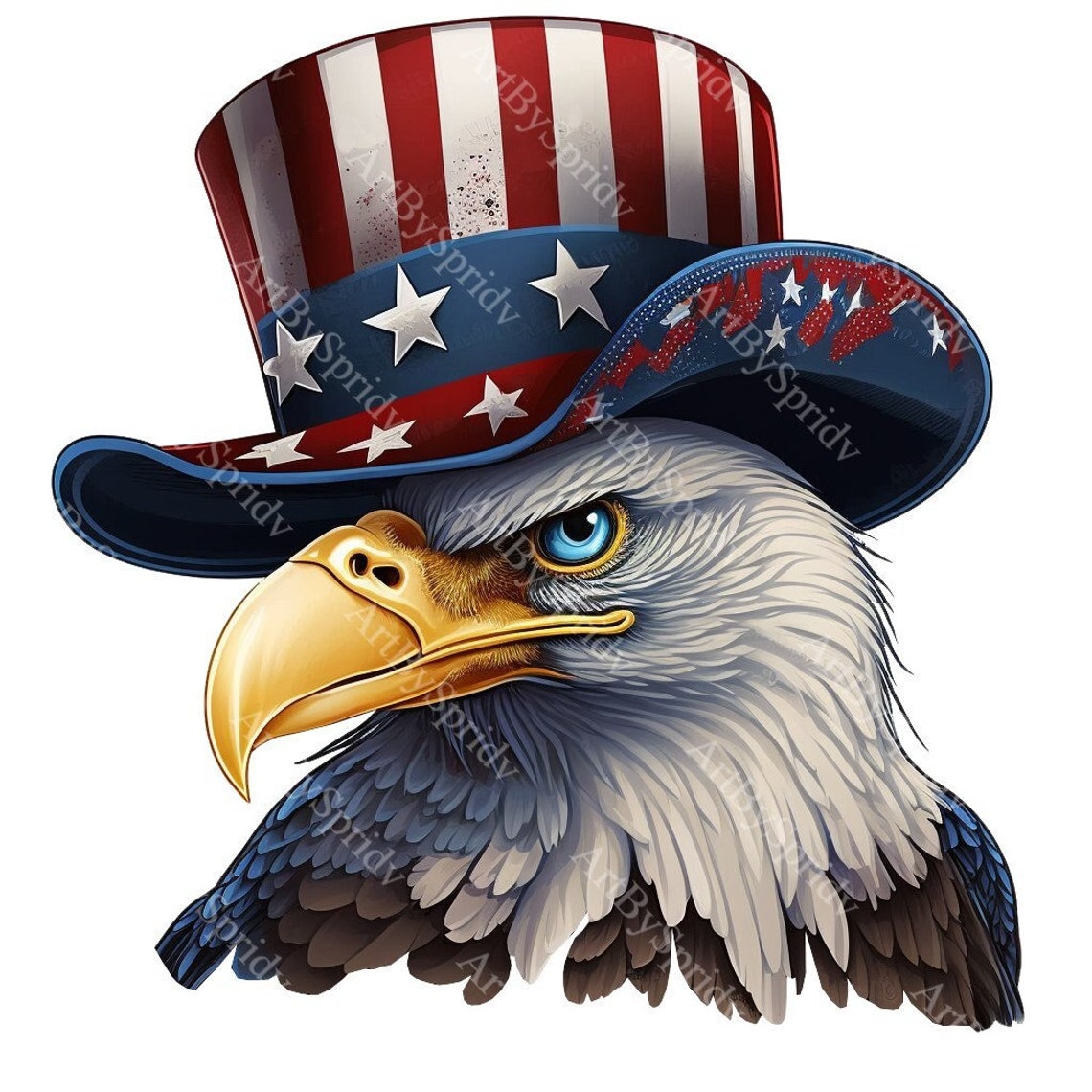 USA Patriotic Eagle Flag Hat PNG Transparent Clipart Abstact - Etsy