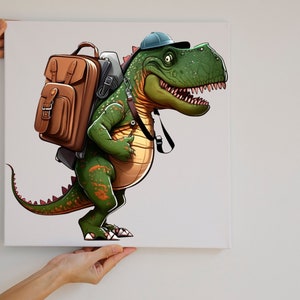 Playful T-rex Dinosaur Backpack PNG Clipart-cute Tyrannosaurus Clip Art ...